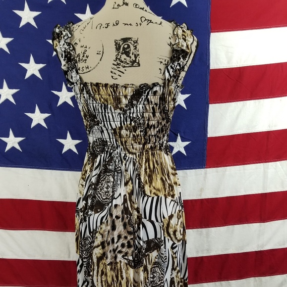 Dresses | Animal Print Zebra Tiger Cheetah Paisley Lxl | Poshmark